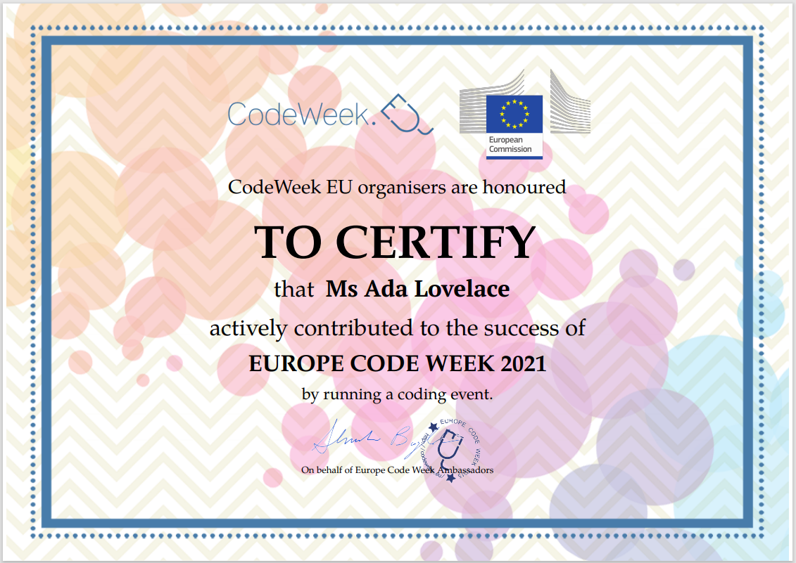 How to get a Code Week Certificate for your activity - Code Week